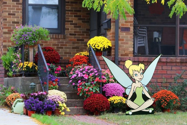Hand Painted Disney Tinkerbell Yard Art /disney Yard Art/ Disney Yard ...