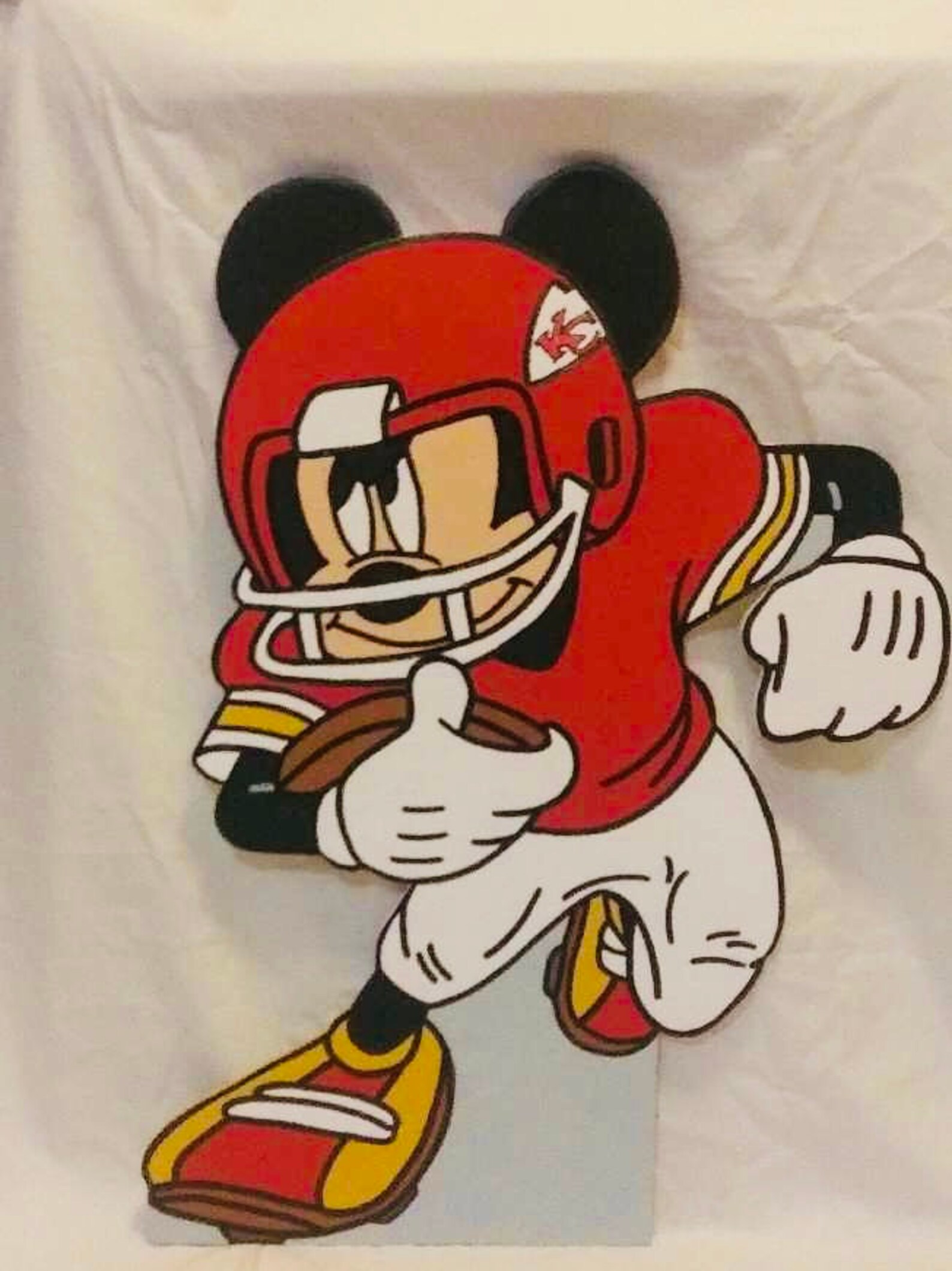 Hand Painted Disney/kansas City Chiefs/mickey Mouse Yard - Etsy