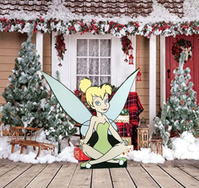 Hand Painted Disney Tinkerbell Yard Art /disney Yard Art/ Disney Yard ...