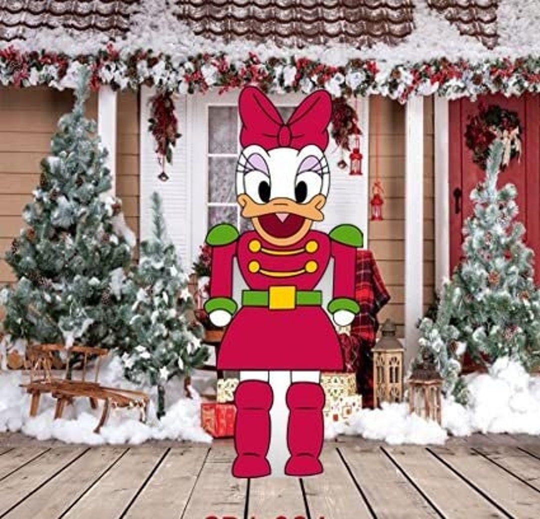 Hand Painted Disney Daisy Duck Nutcracker Yard Art/disney Yard Art ...