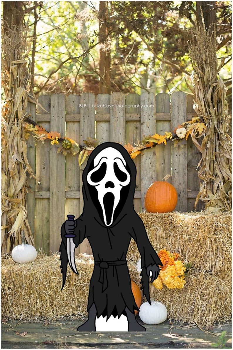 Hand Painted 4' Tall Scream Yard Art/ Wooden Yard Art/ - Etsy