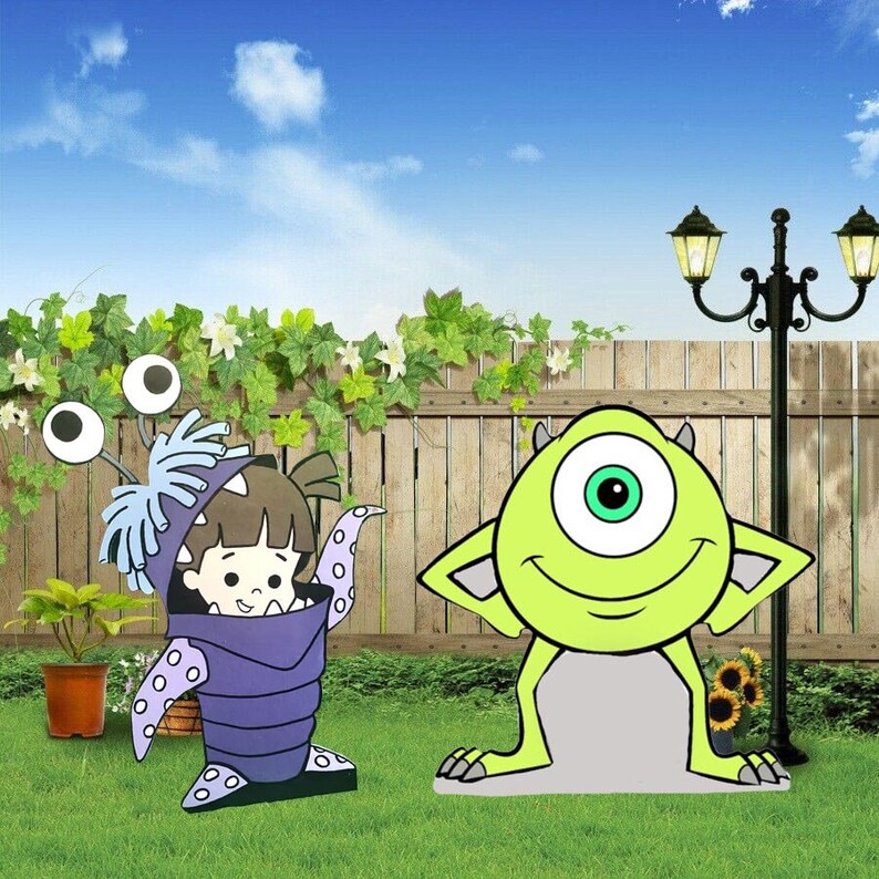 Hand Painted Monster's Inc. Disney Yard Art/ Disney Yard - Etsy