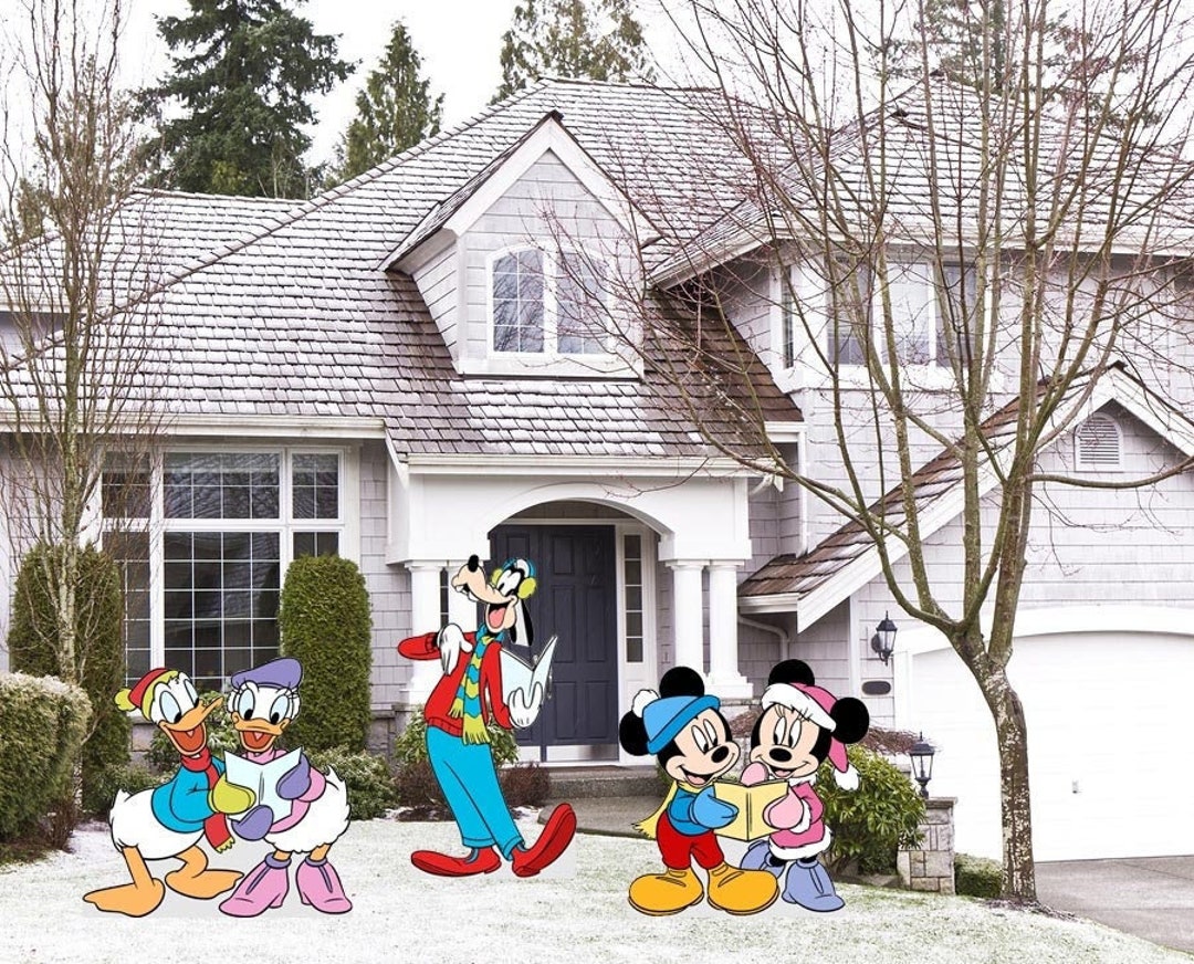 Hand Painted Disney Mickey, Minnie, Goofy, Donald and Daisy CHRISTMAS ...