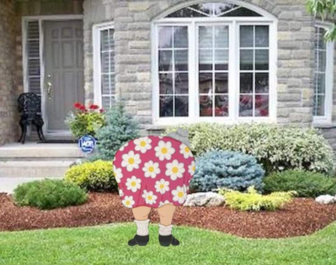 Hand Painted Woman Gardening Yard Art/ Garden Decoration/ Wooden Yard ...
