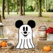 Hand Painted Mickey Mouse Ghost Halloween Yard Art - Etsy