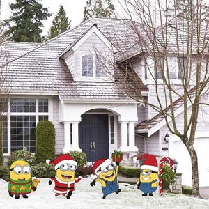 Hand Painted Minion Set of 4 / Wooden Yard Art/ Minions Yard Art ...