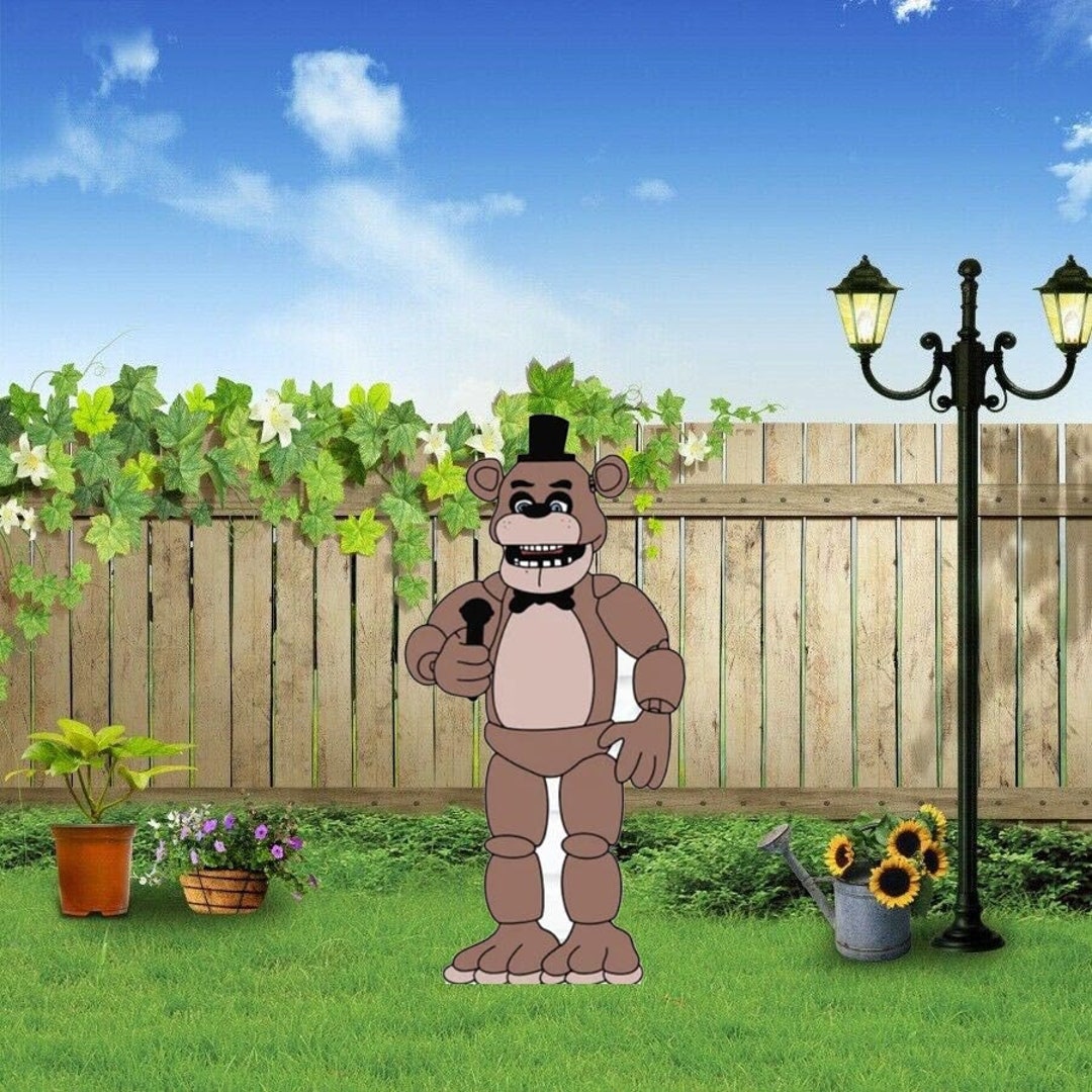 Hand Painted Freddy Fazbear Yard Art/ Freddy Fazbear's Pizza/ Halloween ...