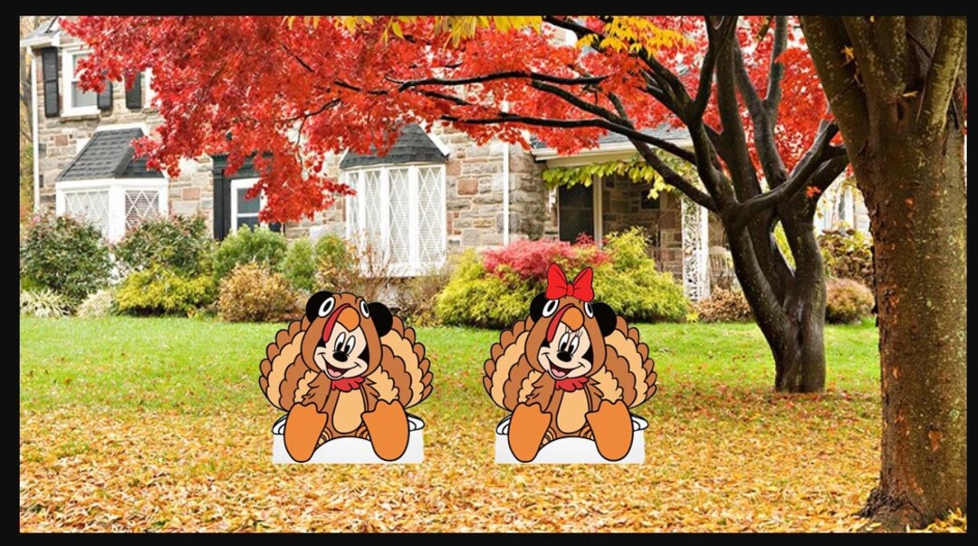 Hand Painted Disney Mickey Mouse and Minnie Mouse Turkey's/thanksgiving ...