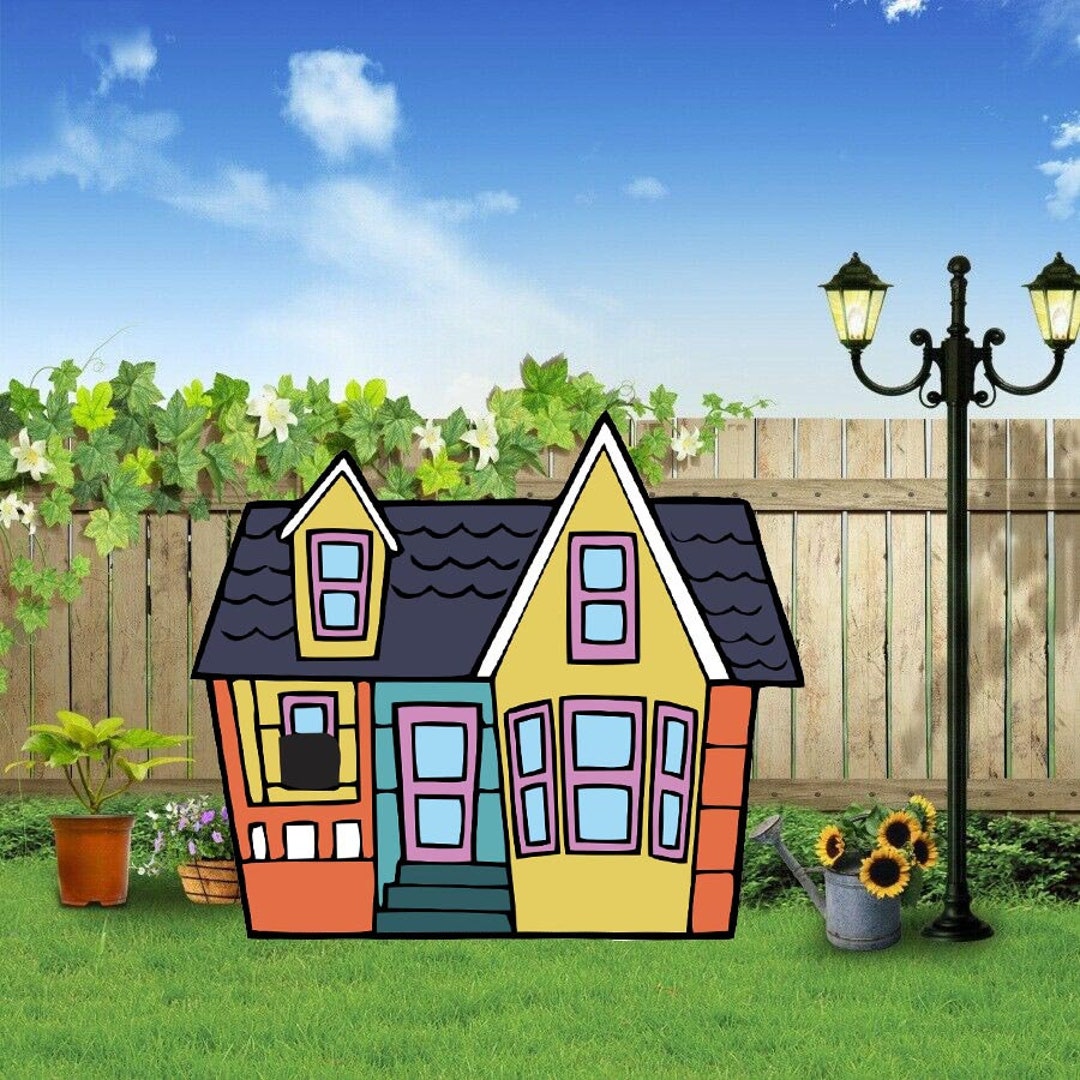 Hand Painted Disney UP House Yard Art/ Disney Party/ Christmas Yard Art ...