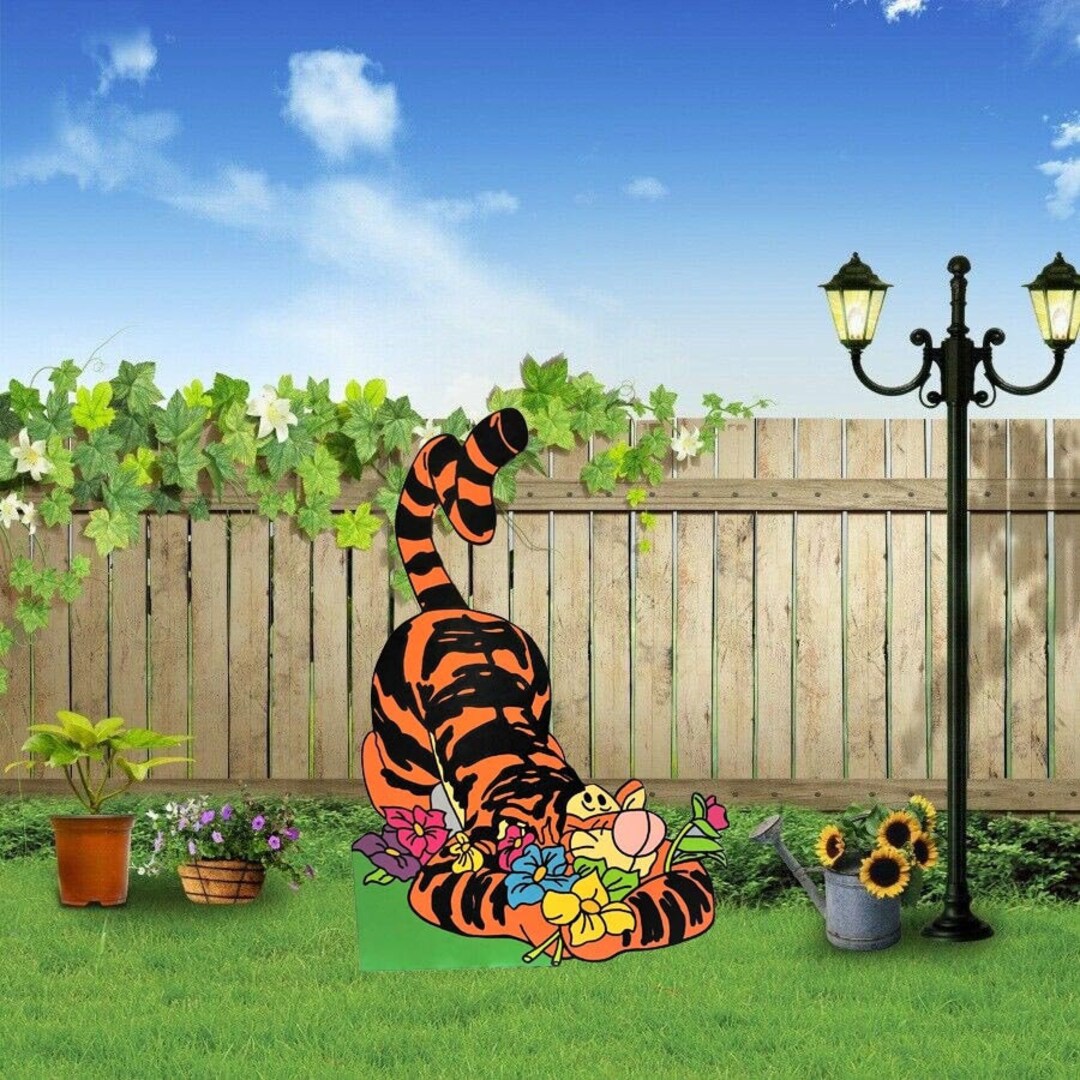 Hand Painted Disney Tigger Spring Yard Art/ Disney/ Disney Art/ Disney ...
