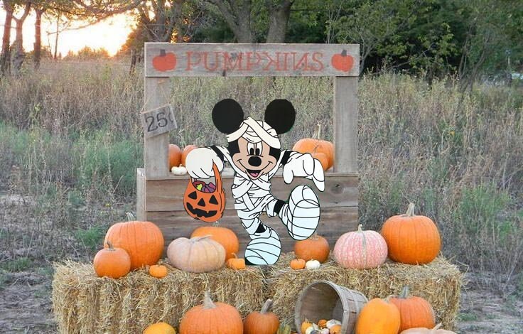Hand Painted Disney Mickey Mouse Mummy Halloween Yard Art - Etsy