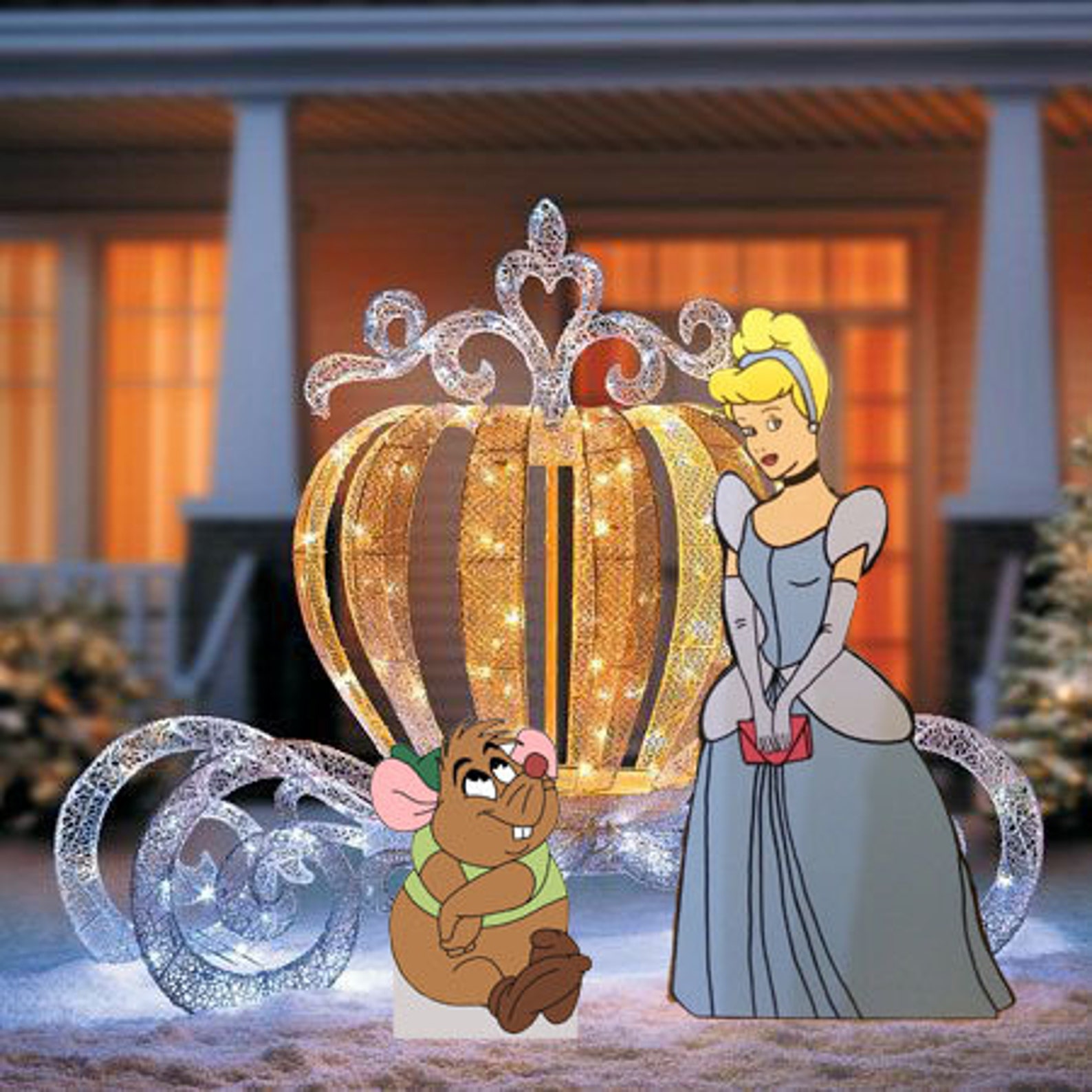Hand Painted Disney Cinderella Yard Art/ Disney Yard Art/ Disney Garden ...