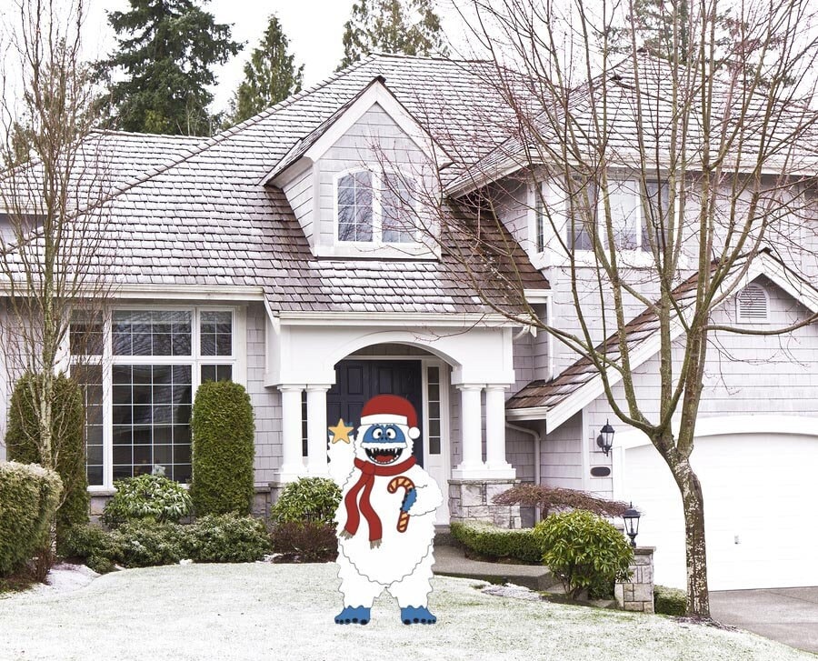 Hand Painted Bumble the Abominable Snow Monster/ Rudolph the Red Nosed ...