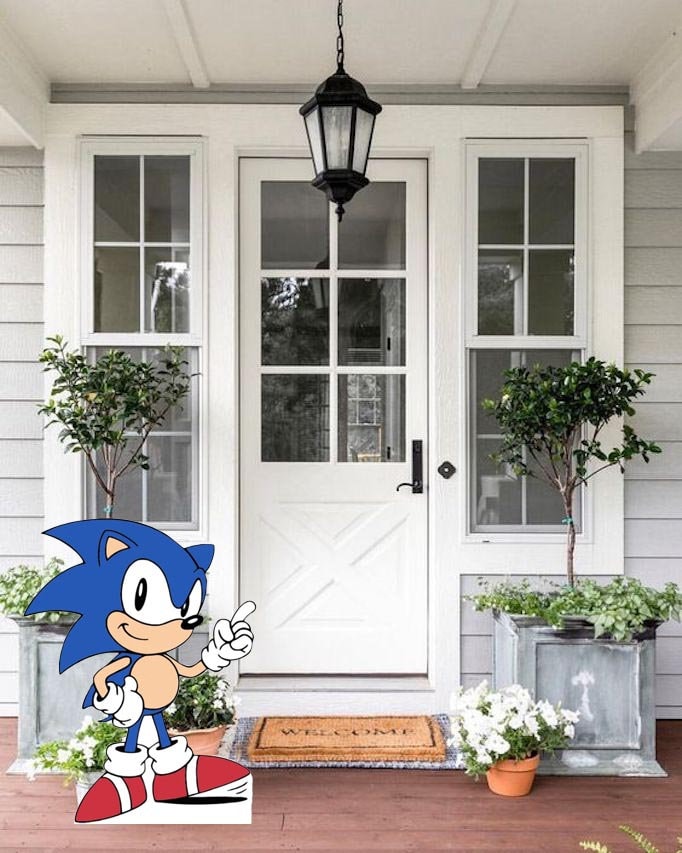 Hand Painted Sonic the Hedgehog Standing Yard Art/ Video Game - Etsy