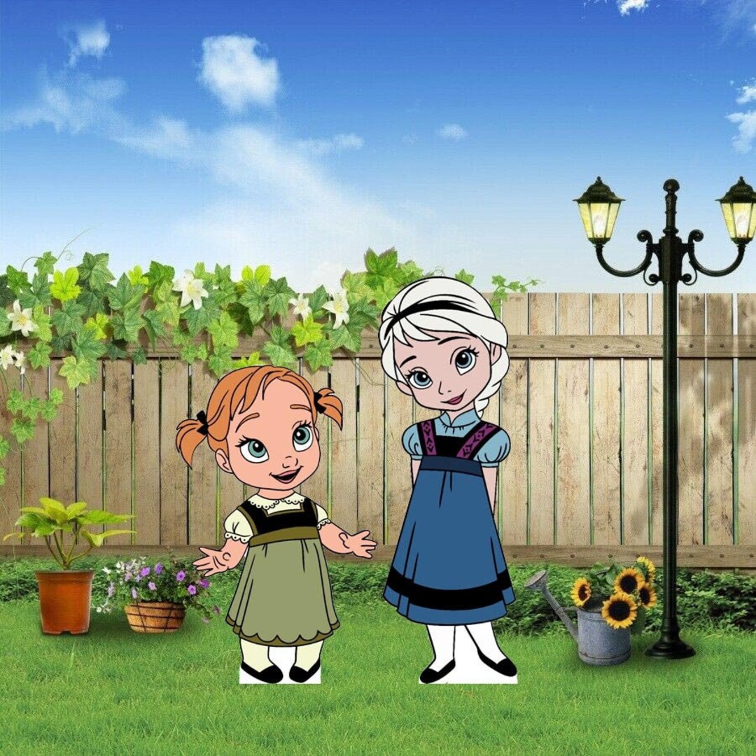 Disney's Frozen Young Elsa and Anna Yard Art/ Frozen/ Elsa/ Disney Yard ...