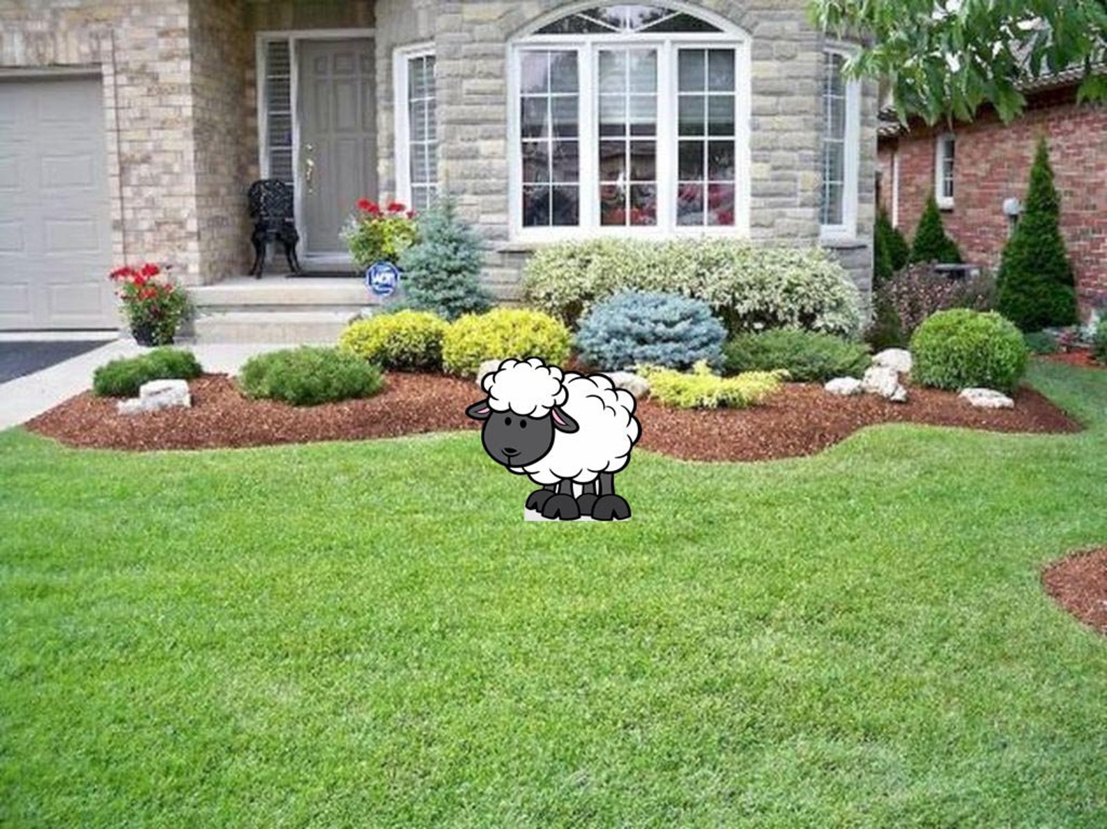 Hand Painted Cute Little Lamb Yard Art/ Farm Yard Art/ Country Yard Art ...