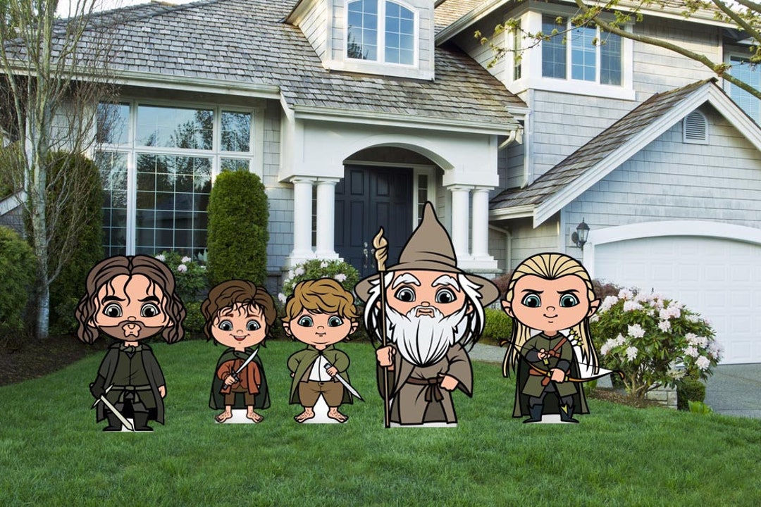 Hand Painted Lord of the Rings Cartoon Cast/ Frodo and Sam/ Lord of the ...