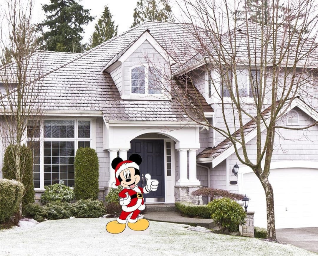 Hand Painted Disney Mickey and Minnie CHRISTMAS Yard Art Set/disney ...