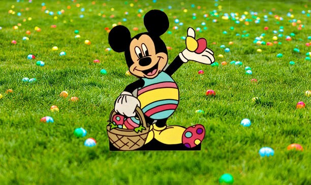 Disney Easter Mickey Mouse Yard Art/disney Yard Art/ Disney | Etsy