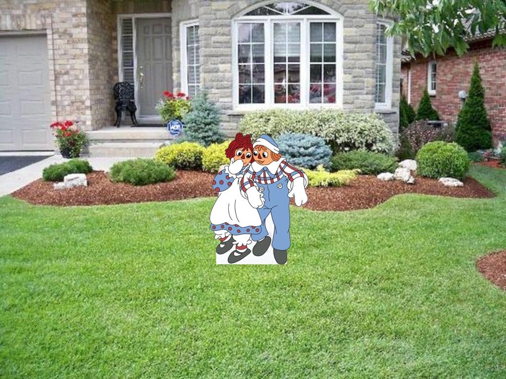 Hand Painted Raggedy Ann and Andy Yard Art/ Christmas Yard - Etsy