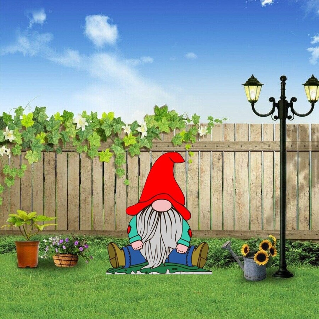 Hand Painted Garden Gnome Yard Art/ Gnome/ Gnome Yard/ Garden Decor ...