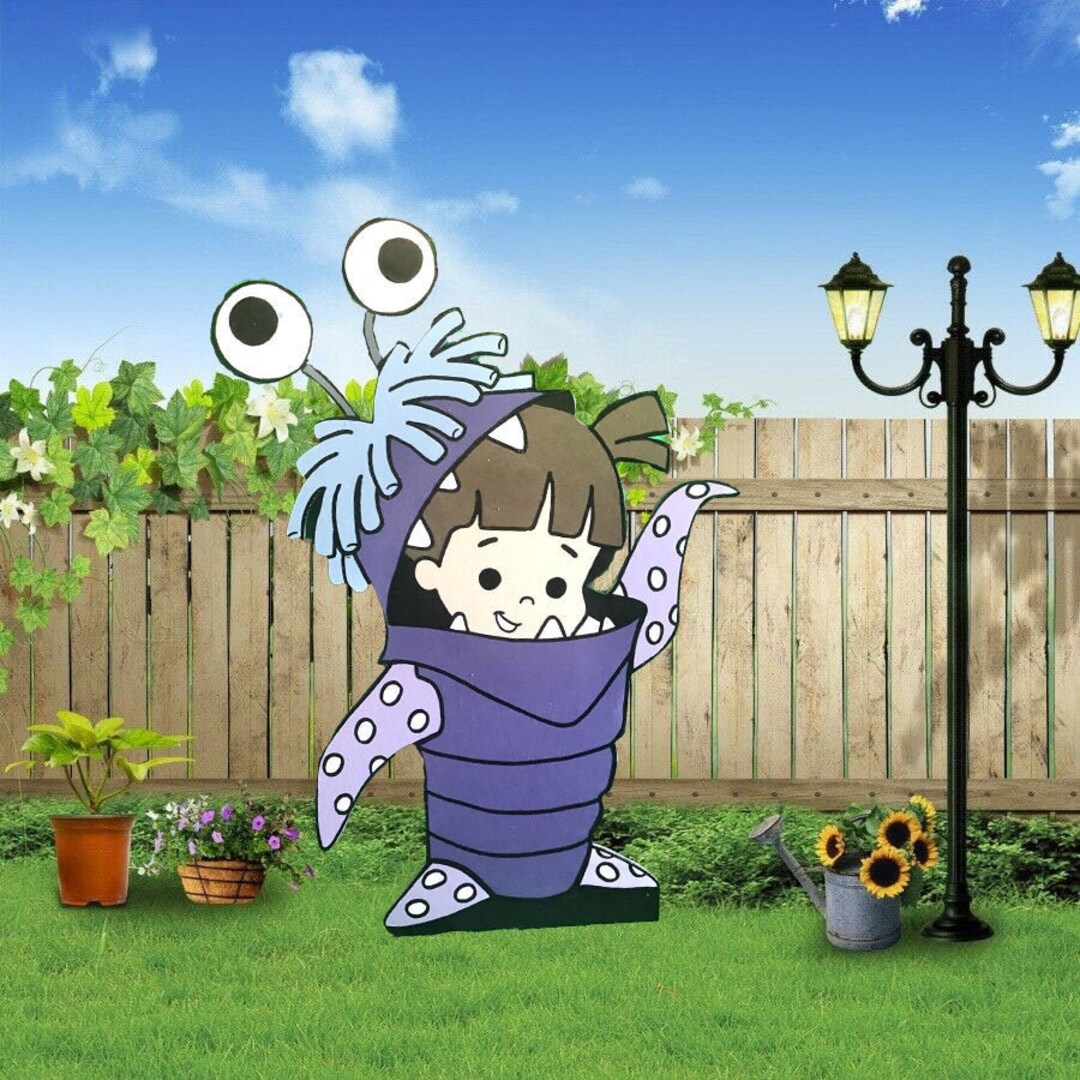 Hand Painted Monster's Inc. Disney Yard Art/ Disney Yard Decor/ Mickey ...