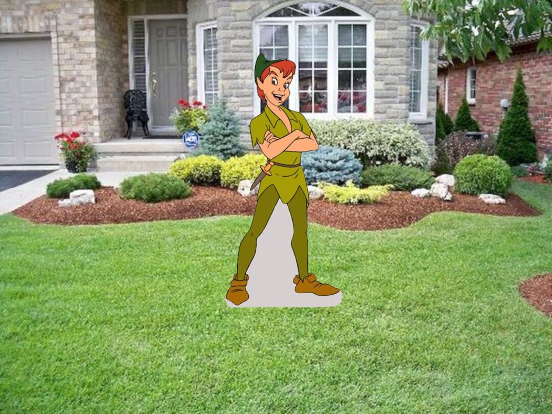 Hand Painted Disney Peter Pan Yard Art /disney Yard Art/ Disney Yard ...