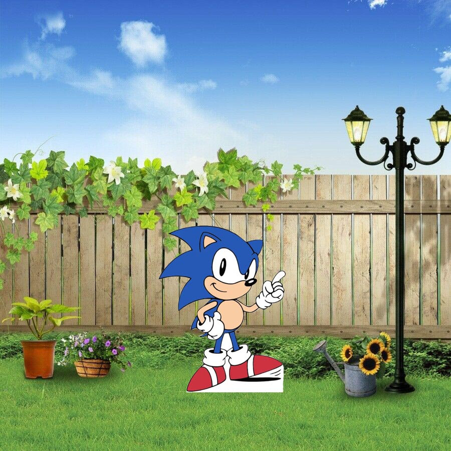 Hand Painted Sonic the Hedgehog Standing Yard Art/ Video Game - Etsy