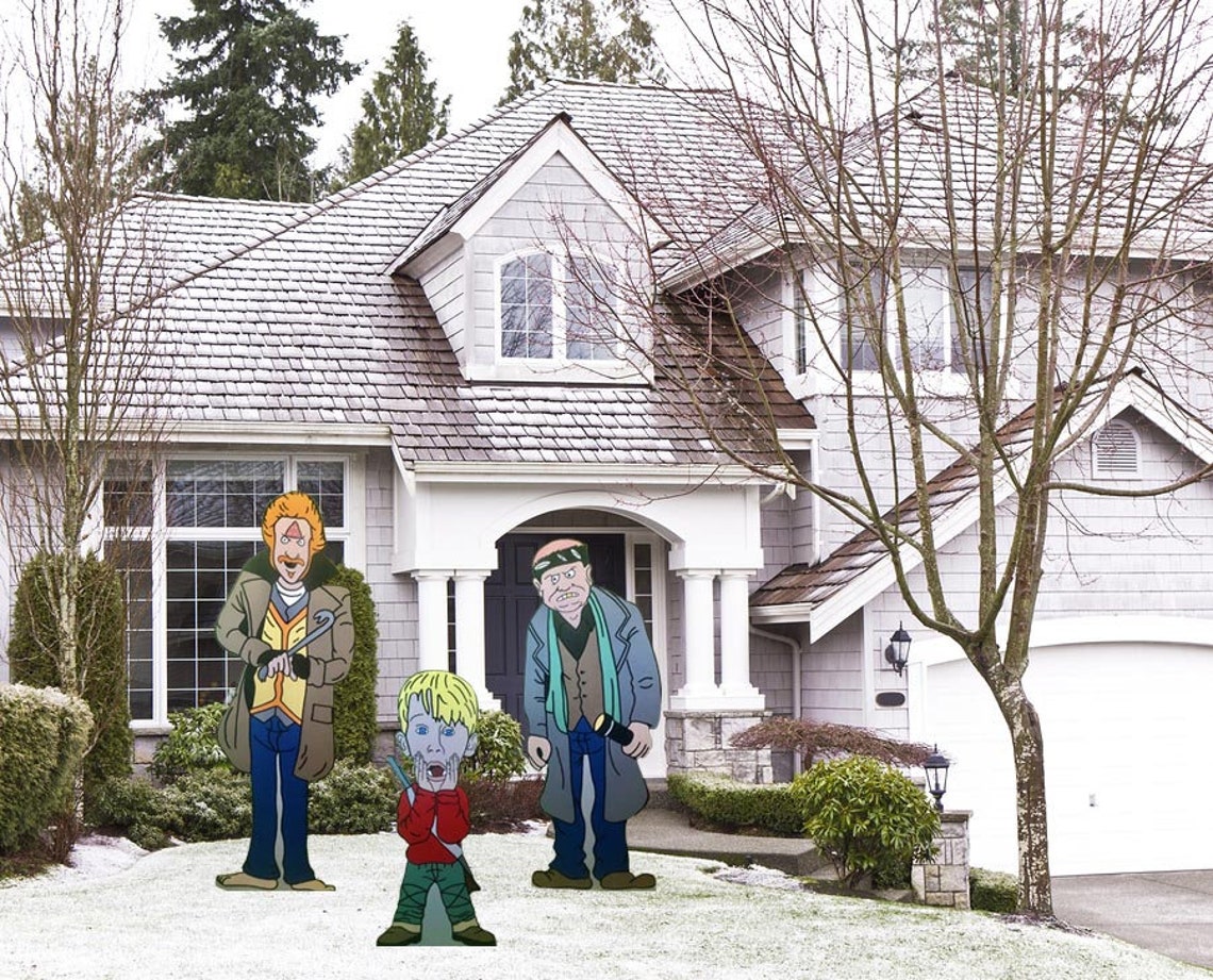 Hand Painted Home Alone Yard Art/ Christmas Yard Art/ - Etsy