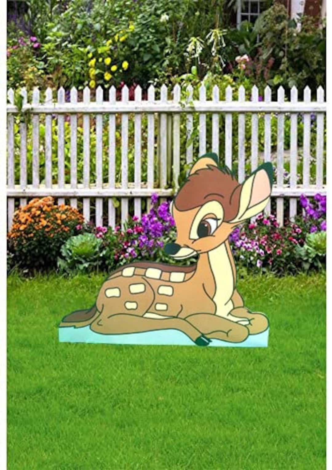 Hand Painted Disney Bambi Yard Art Set/ Disney Yard Art/ Disney Yard ...