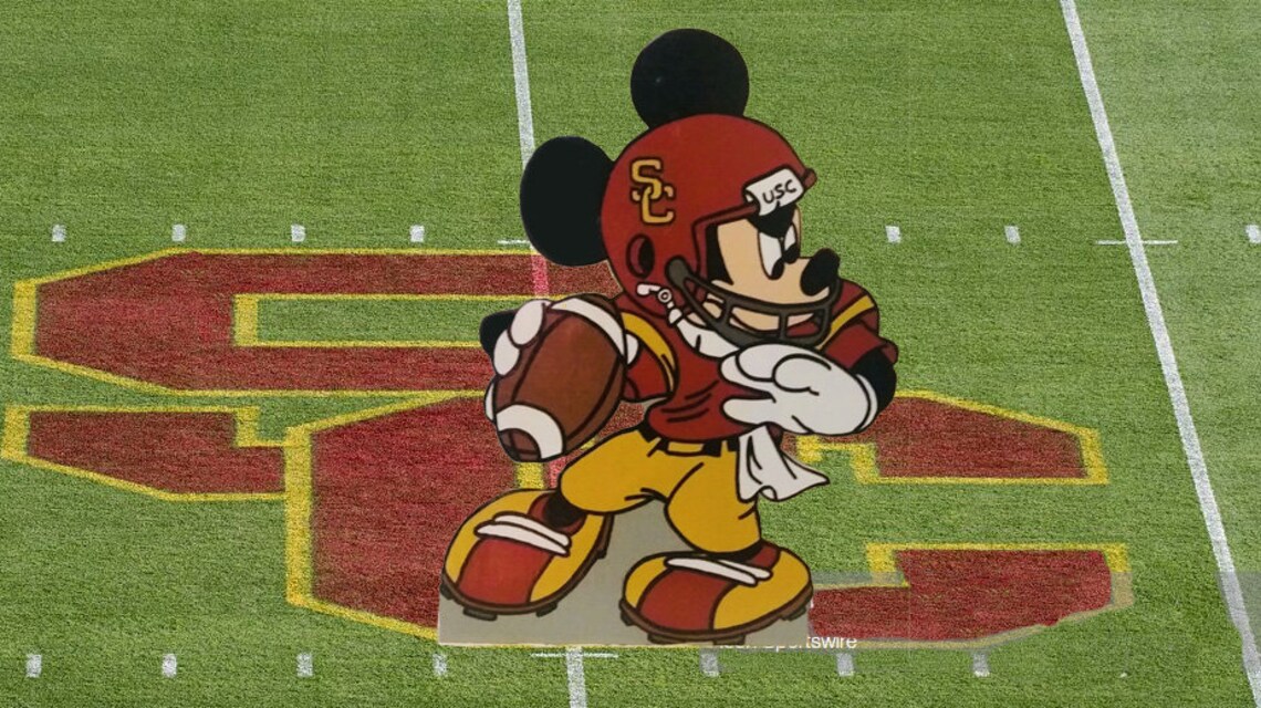 USC Football Mickey Mouse/mickey Mouse/football Yard - Etsy