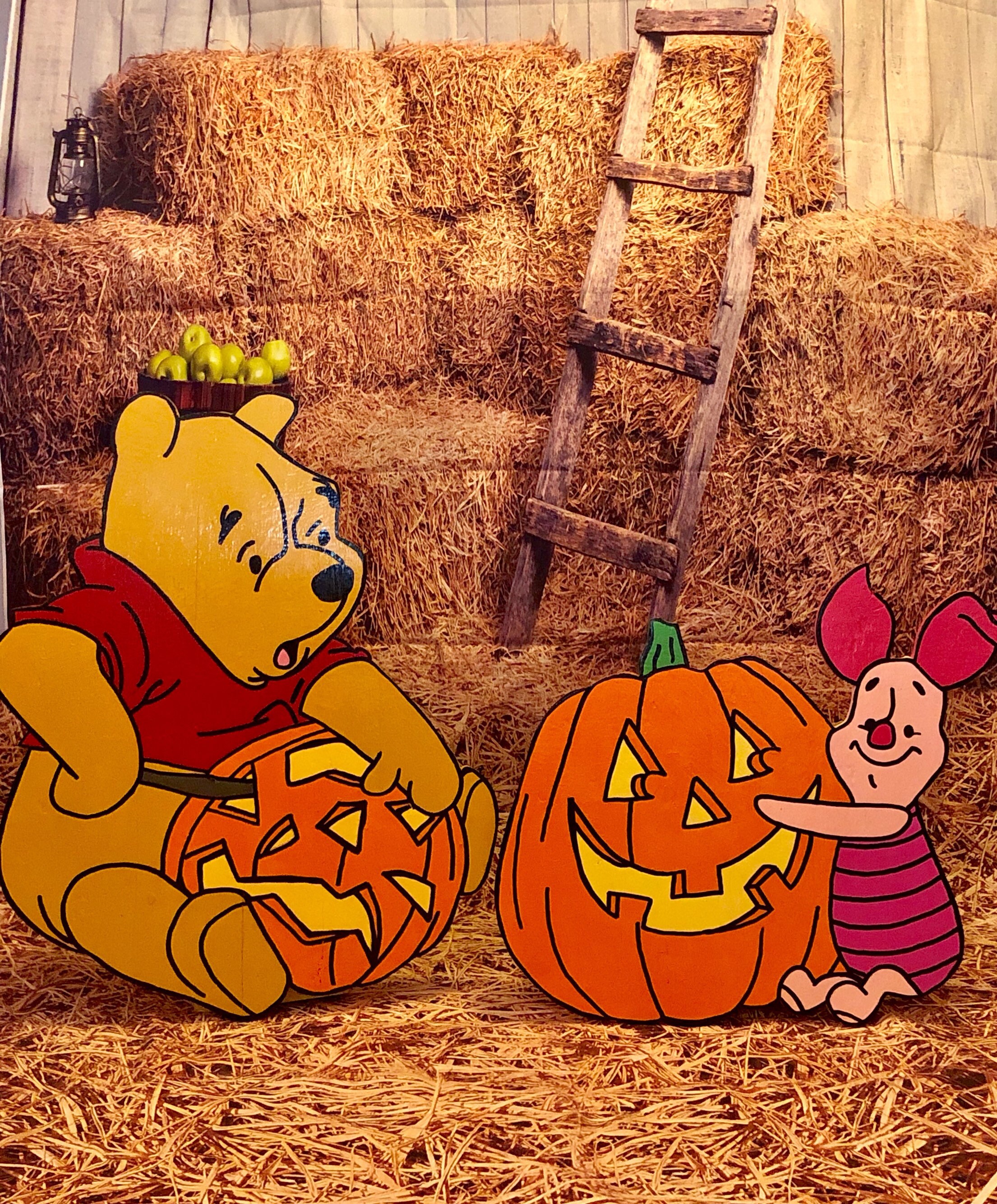 Hand Painted Disney Pooh and Piglet Halloween Yard Art - Etsy