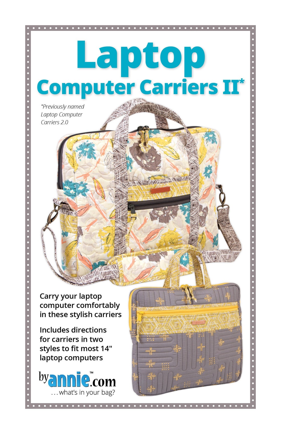 By Annie Pattern-laptop Computer Carriers 2.0-laptop Case Sewing ...