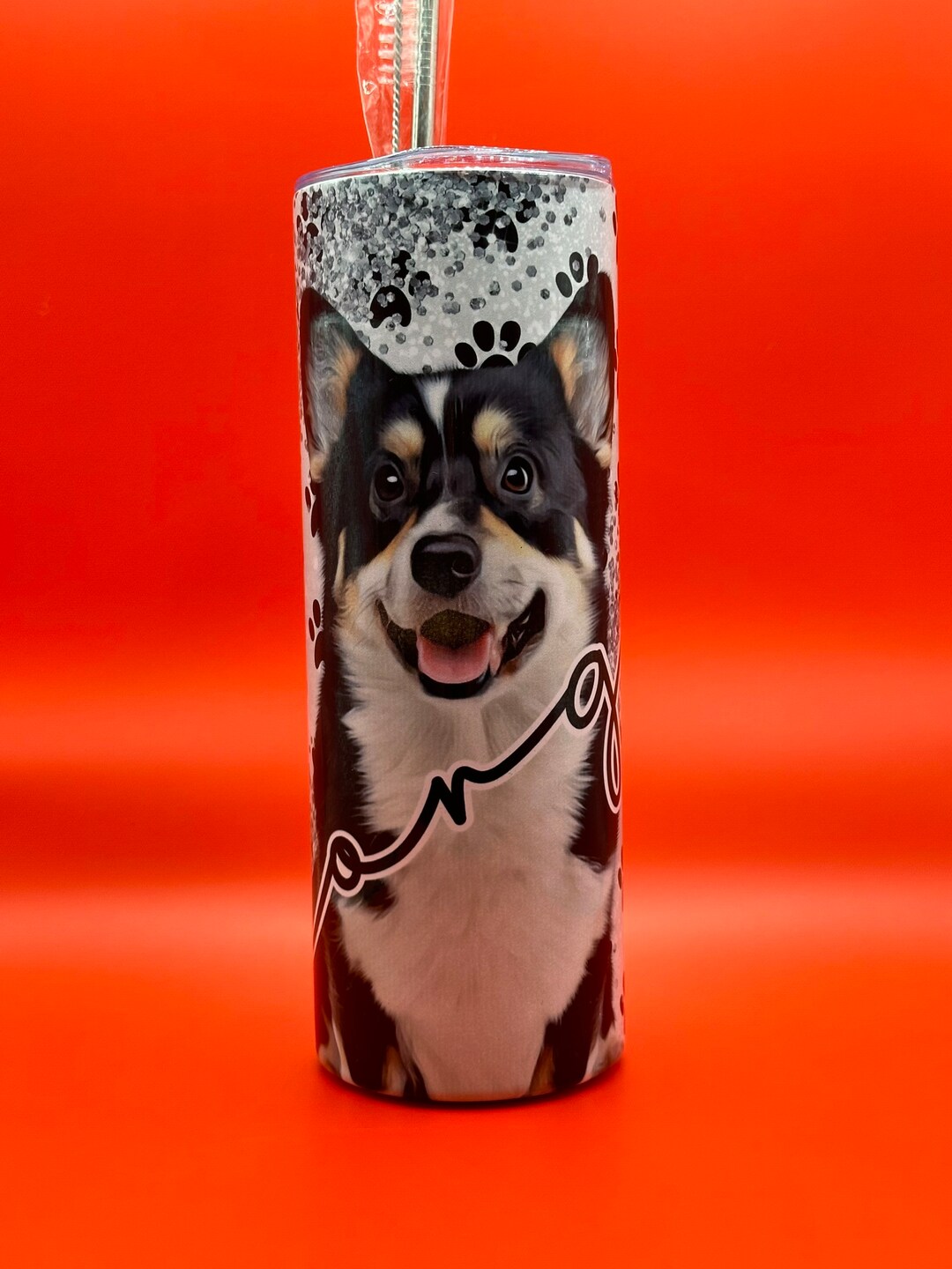 Corgi 20oz/30oz Skinny Tumbler-tri Color Corgi Cup-corgi Mom Bottle - Etsy