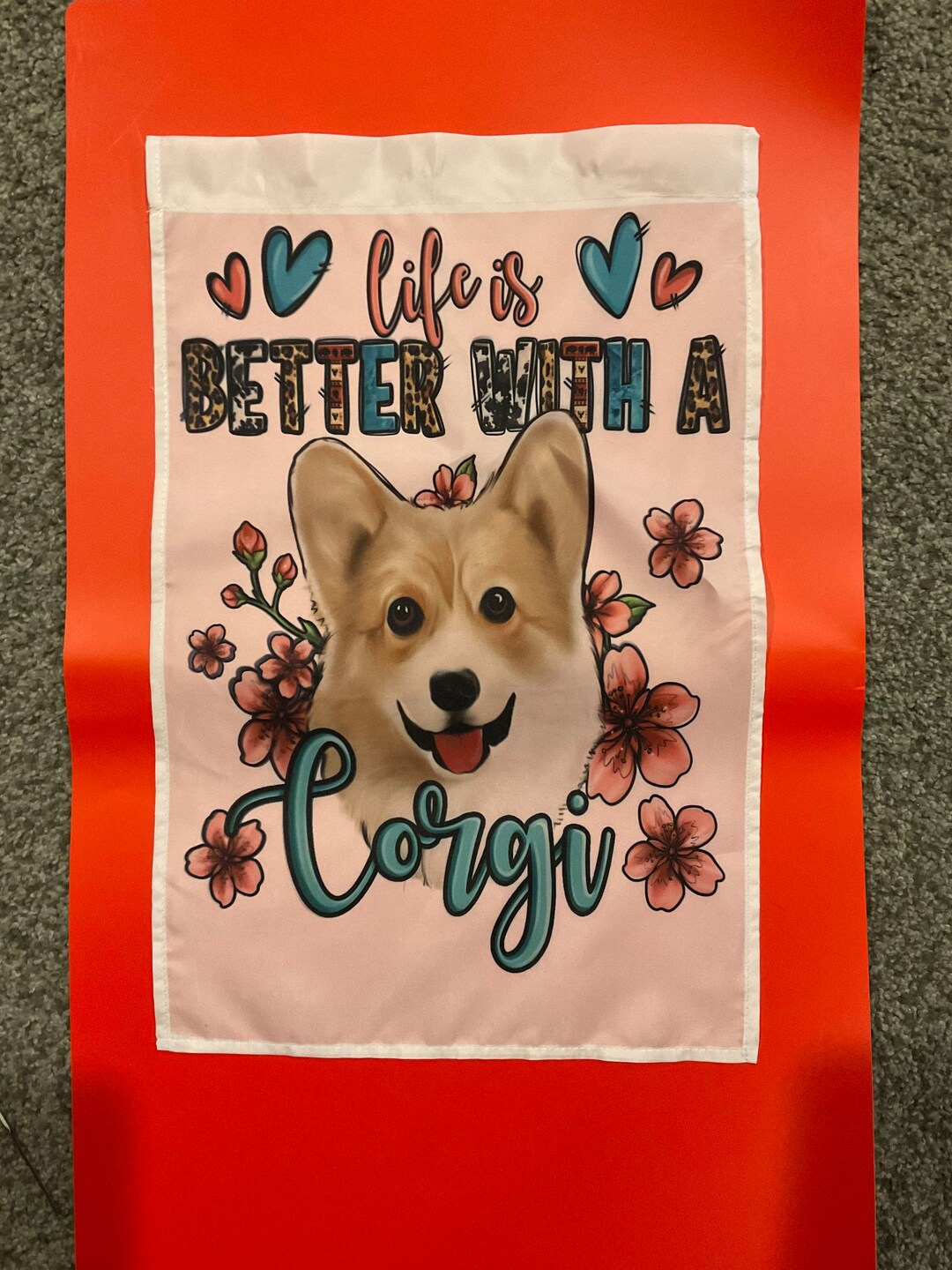 Life is Better With a Corgi Garden Flag- Corgi Outdoor Flag Design - Etsy