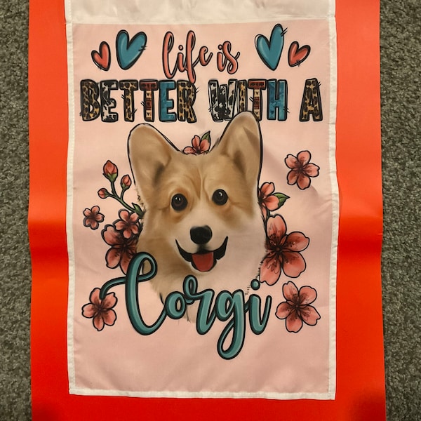 Corgi Garden Flag - Etsy