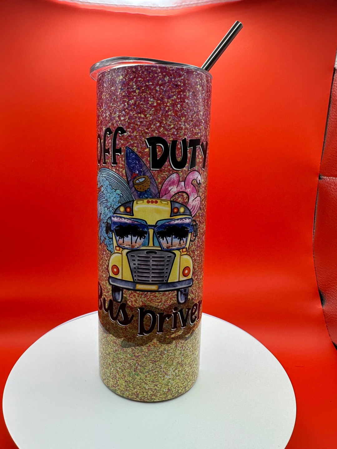 Off Duty Bus Driver 20oz Skinny-school Bus Driver Cup-bus Driver Gift ...