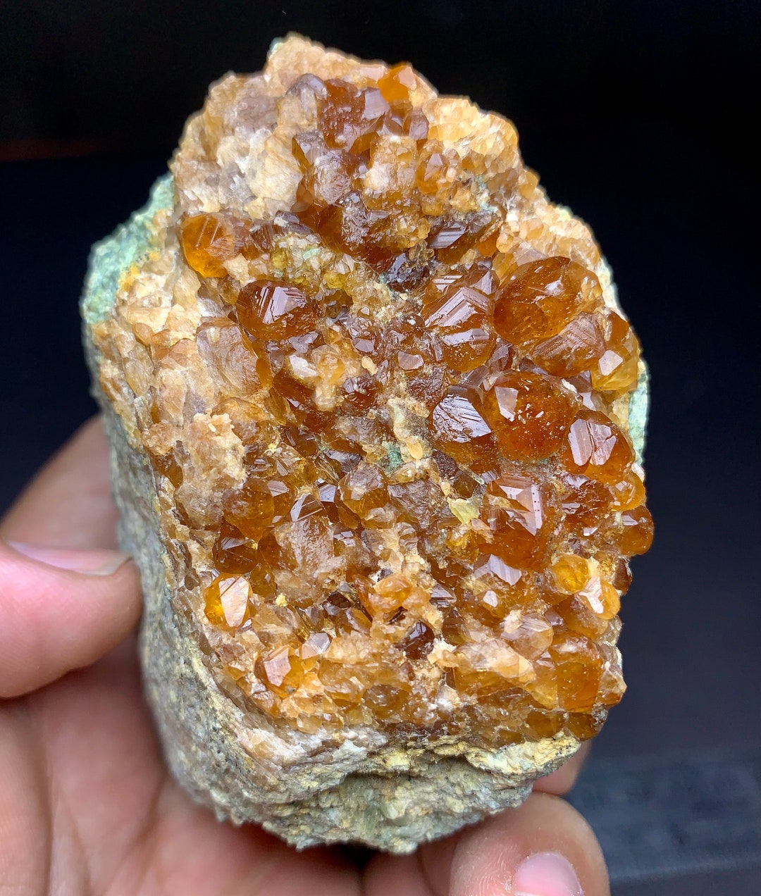 Spessartine Garnet Lustrous Cluster Specimen,orange Garnet Cluster ...