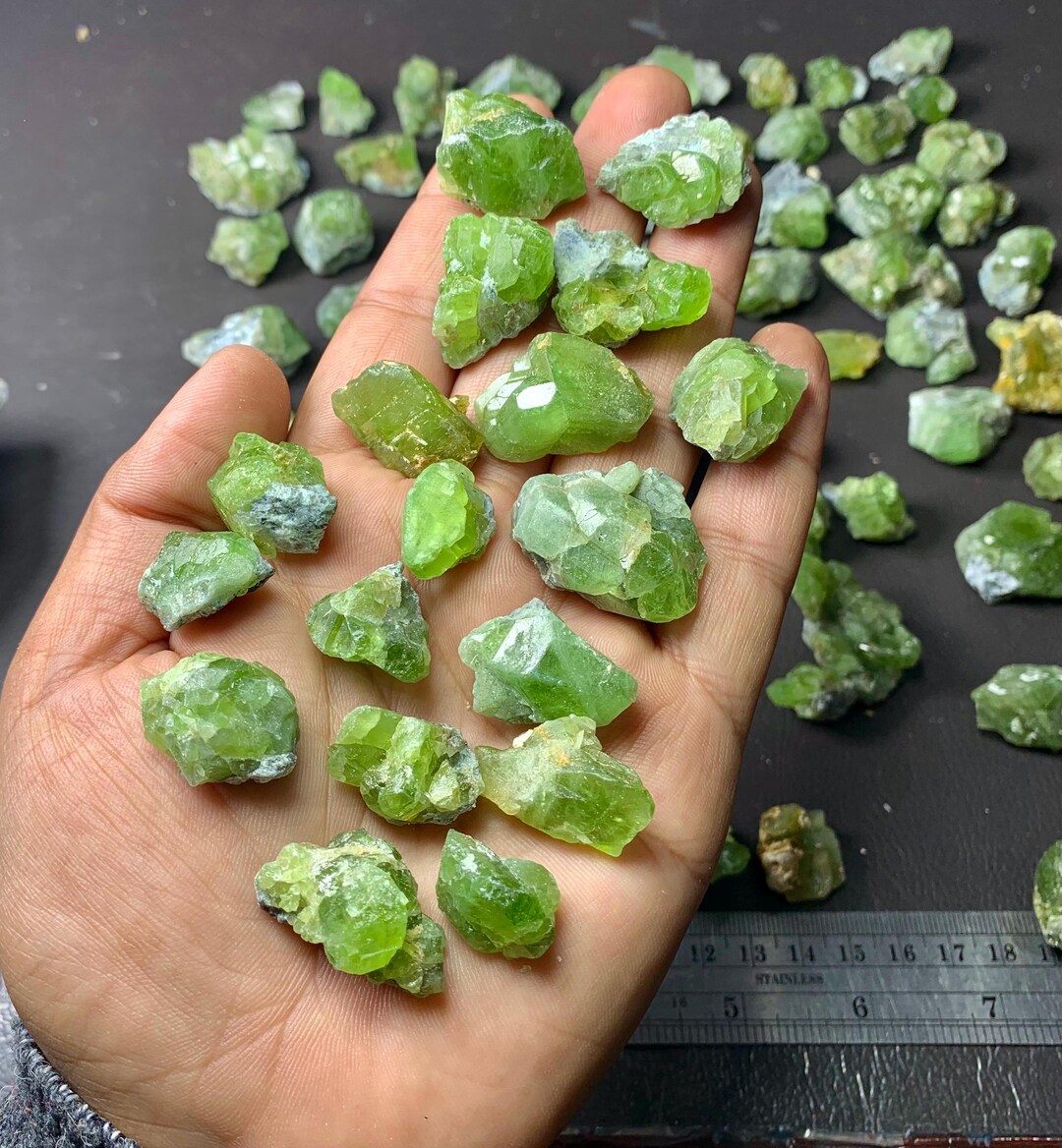 Peridot Terminated Crystals and Specimens 100 Pieces Lot,natural ...