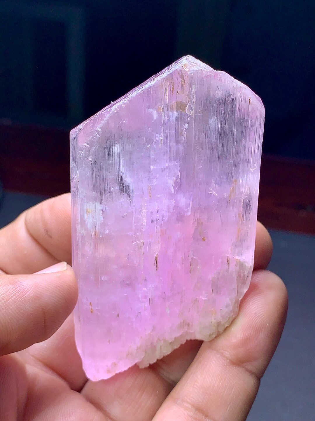 Pink Kunzite Terminated Big Crystal, Spodumene Crystal, Multi Color ...