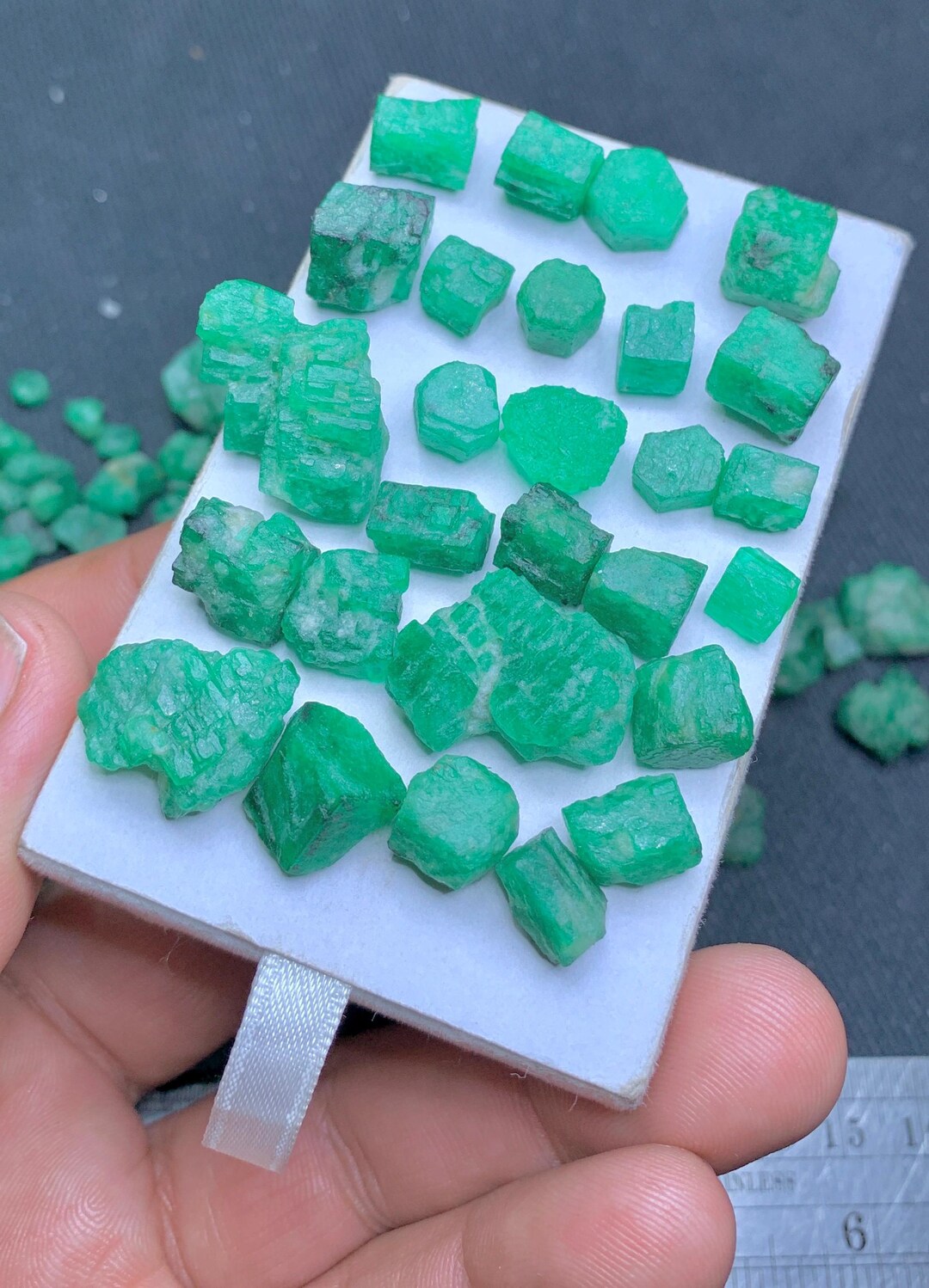 Raw Emerald Crystal, Natural Emerald Crystals Lot: Rough Terminated ...