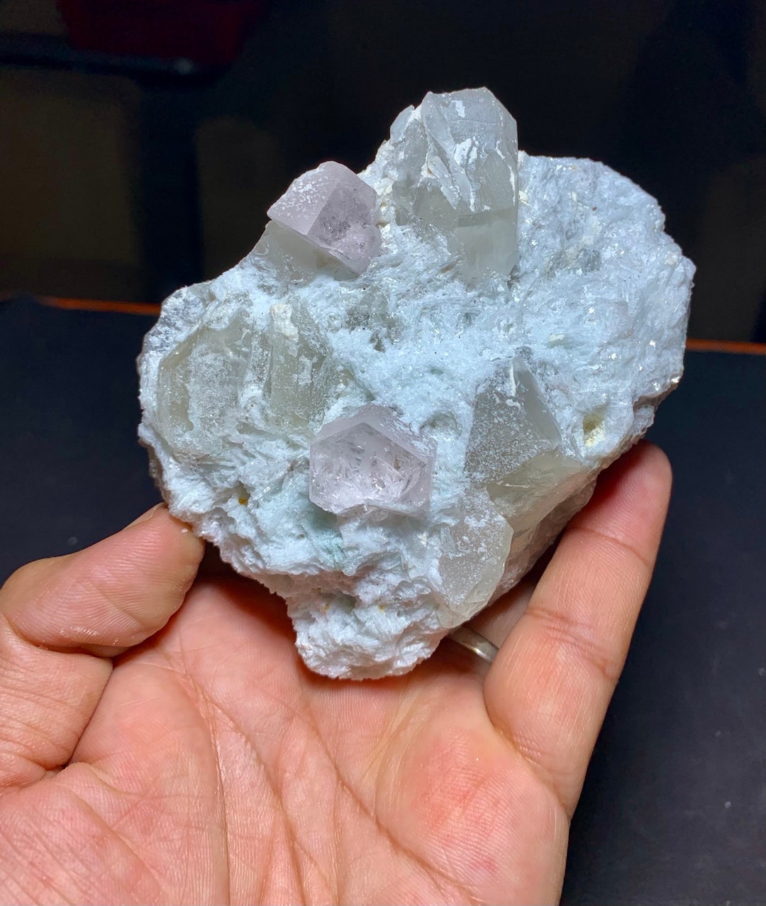 Morganite Etched Crystal Combine Quartz on Albite,morganite Specimen ...