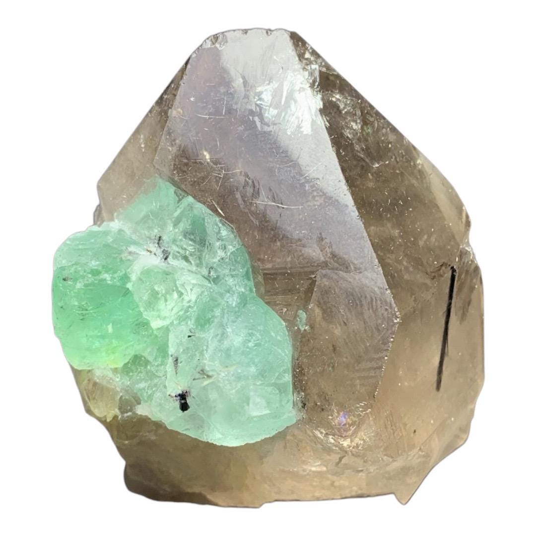 Smokey Quartz Terminated Crystal Combine Green Fluorite Unusual ...
