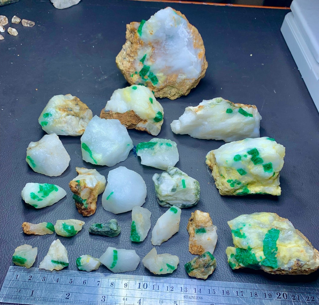 Natural Emerald Terminated Crystals Specimens Lot,collection Grade ...