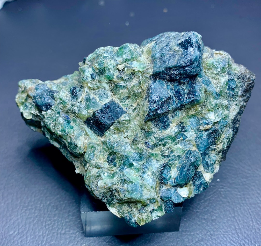 Blue Dravite Tourmaline Combine Green Muscovite Specimen/rare - Etsy