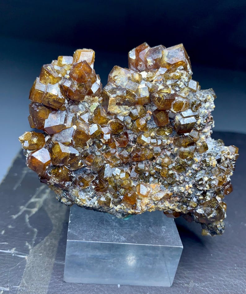 Andradite Garnets Big Collection Grade Cluster, Garnets Specimen, Rare ...