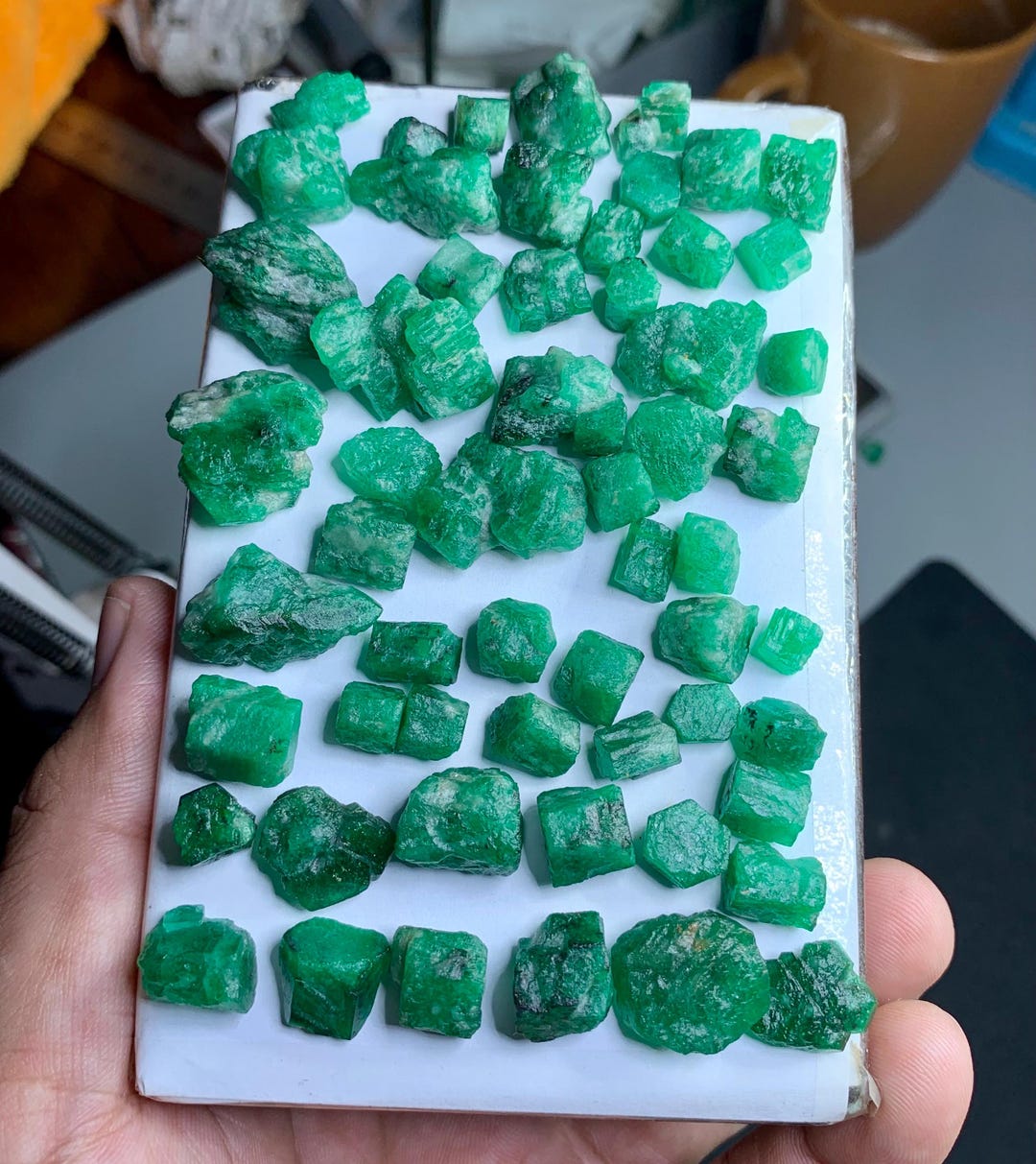 Raw Emerald Crystal, Natural Emerald Crystals Lot: Rough Terminated ...