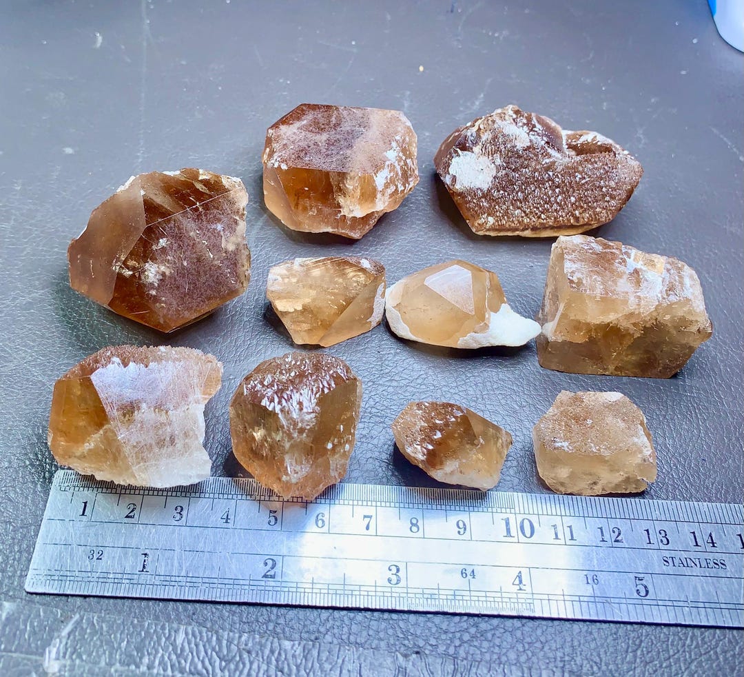 Sherry Topaz Etched Crystals 500 Grams Lot, Heated Topaz Crystals ...