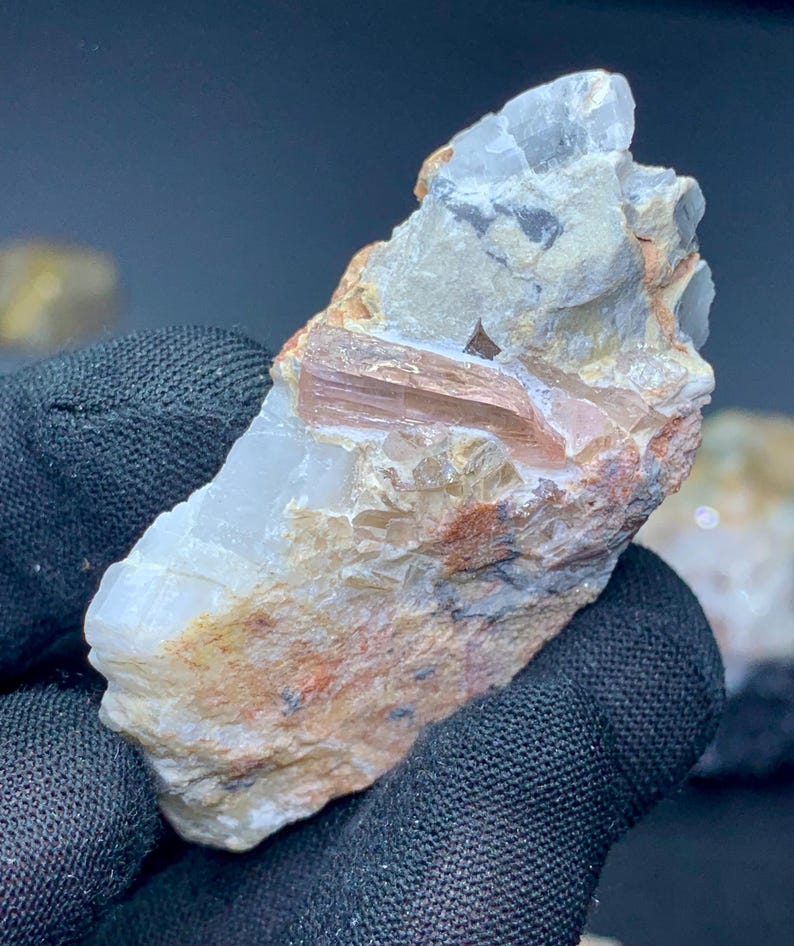 Pink Topaz Crystals on Matrix 13 Best Specimens Lot, Imperial Topaz ...