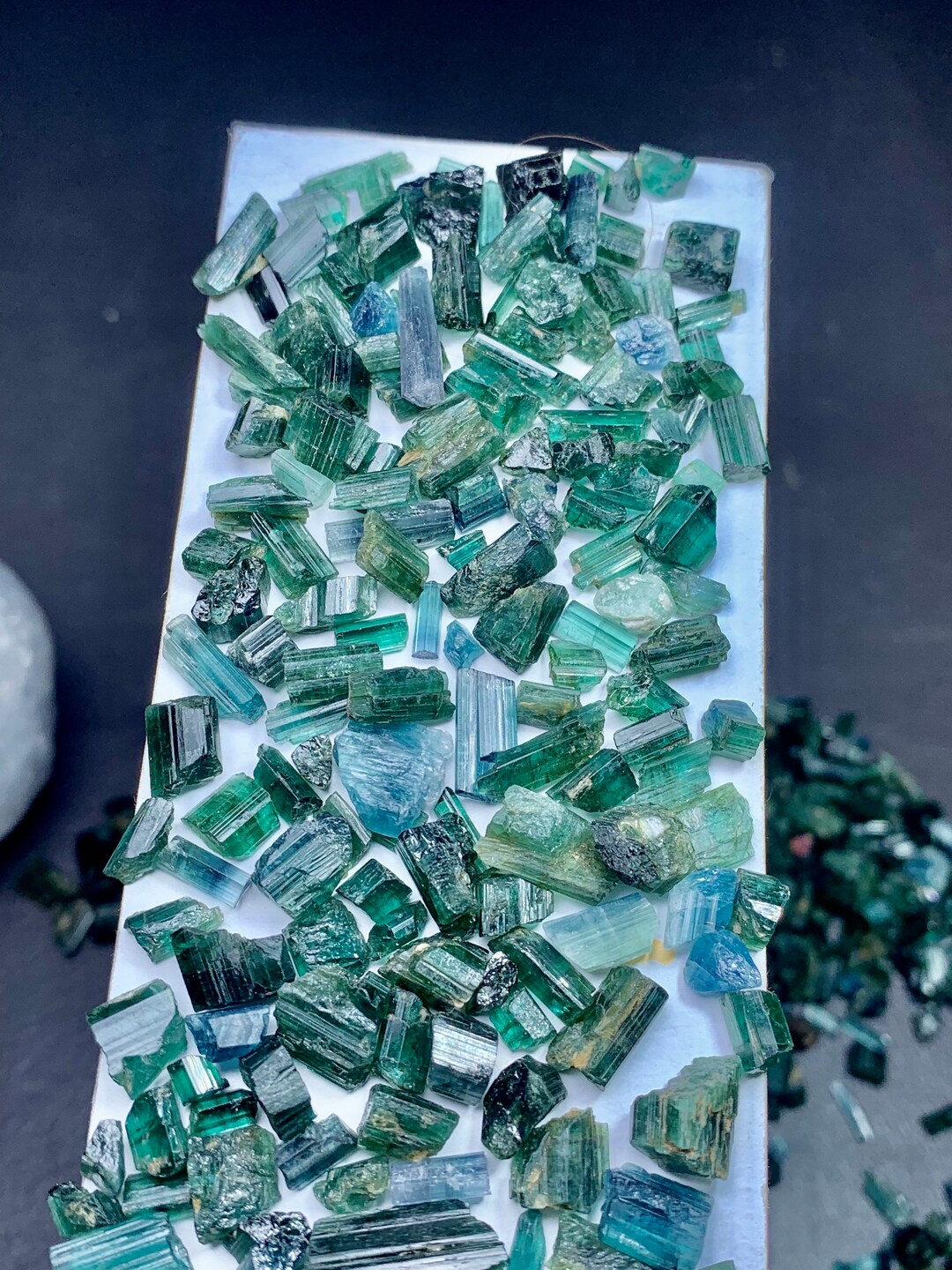 Blue Tourmaline Crystals,natural Tourmaline Rough,anniversary Gift ...